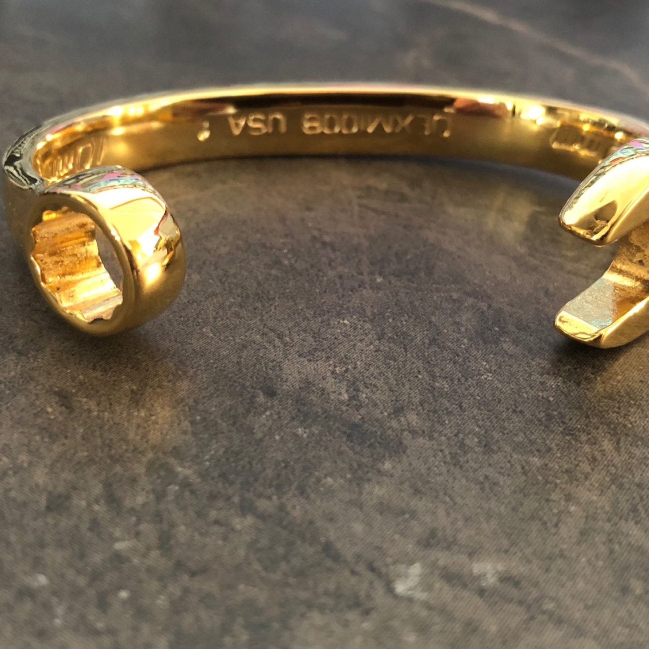 The Goldie- Gold Plated Snap-On Spanner Bracelet 2microns +1-5 weeks